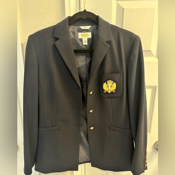 Talbots | Jackets & Coats | Talbots Navy Blue Textured Blazer With Coat ...